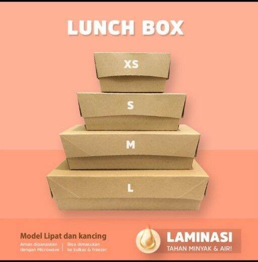 lunch box paper kraft,KOTAK MAKANAN,KEMASAN MAKANAN,NASI GORENG,AYAM ...