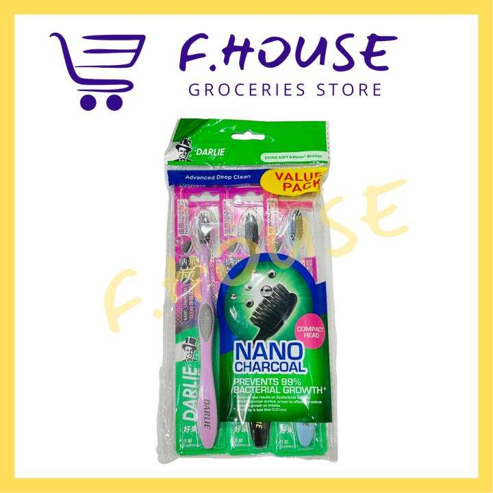 DARLIE Toothbrush Nano Charcoal Deep Clean Value Pack (3’s) | Lazada