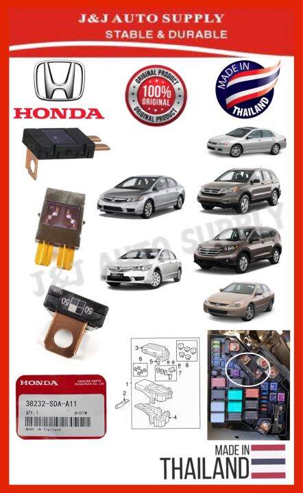 38232-SDA-A11 ORIGINAL HONDA GENUINE PARTS FUSIBLE LINK BLOCK ASSY FOR ... 38232-SDA-A11 ORIGINAL HONDA GENUINE PARTS FUSIBLE LINK BLOCK ASSY FOR ...