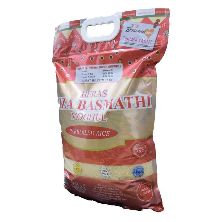 Beras Faiza Basmathi Mougal Parboiled Rice 5Kg, فايزة باسمتيه موجال ...