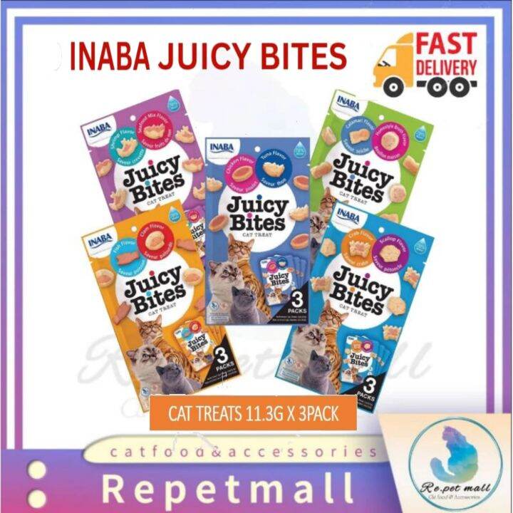 Ciao INABA Juicy Bites ( 11.3g x 3 ) Cat Treat / Biskut Kucing / Adult ...