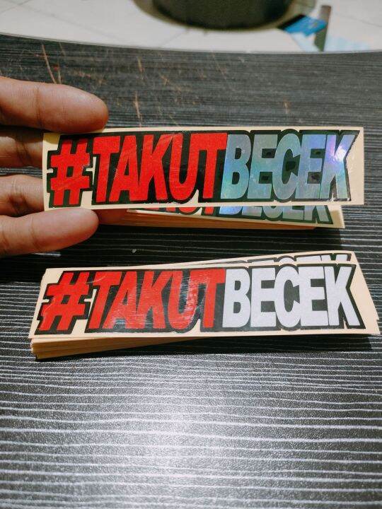 stiker cutting takut becek stiker motor | Lazada Indonesia