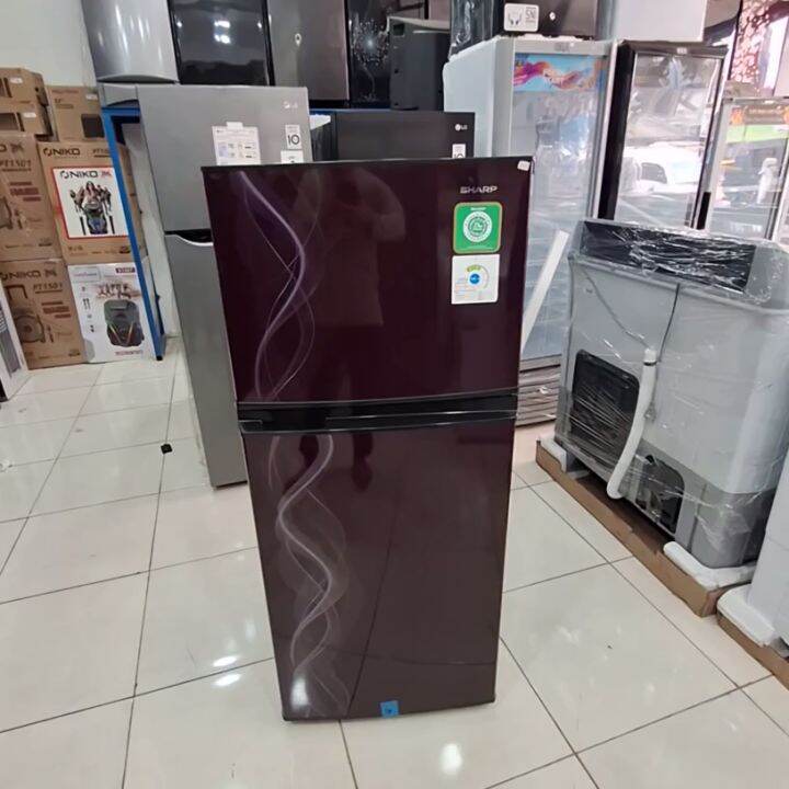 Kulkas 2 Pintu Sharp Sj 197 ND VP/VB Kirey 3 Tanpa Bunga Es Low Watt ...
