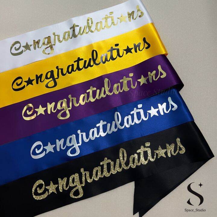 Congratulations Sash / Selempang Graduation / Party Accessory ...