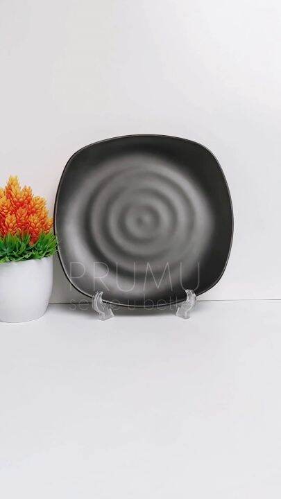PRUMU Melamine Stone Piring 9 inch - Piring Kotak - Piring Cafe ...