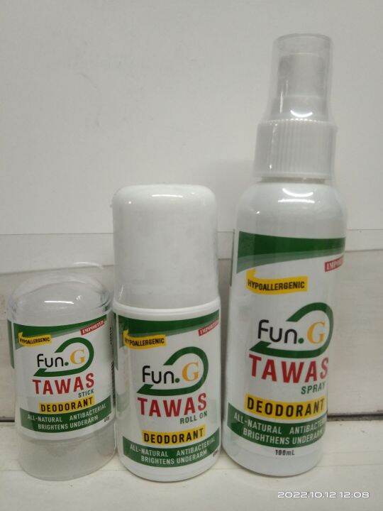 FUN.G Tawas Deodorant hypoallergenic roll on/stick/spray/soap | Lazada PH