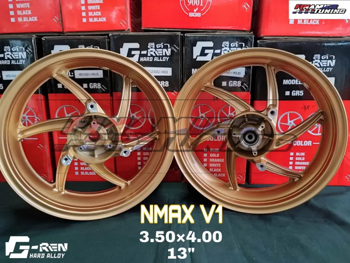 G-REN MAGS GR6 YAMAHA NMAX V1 3.50x4.00 13" GOLD | Lazada PH