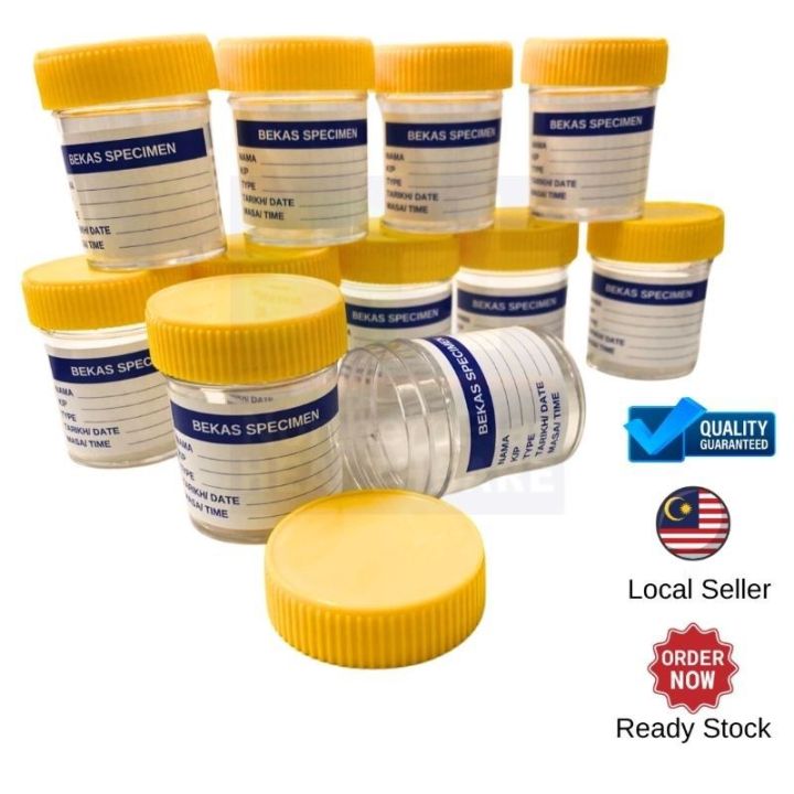 Urine Cup Bottle / Specimen Collection Sample Cup / Botol Urin / Yellow ...
