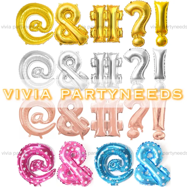 16inches Symbol Letter Number Balloon Alphabet Party Foil Balloon ...