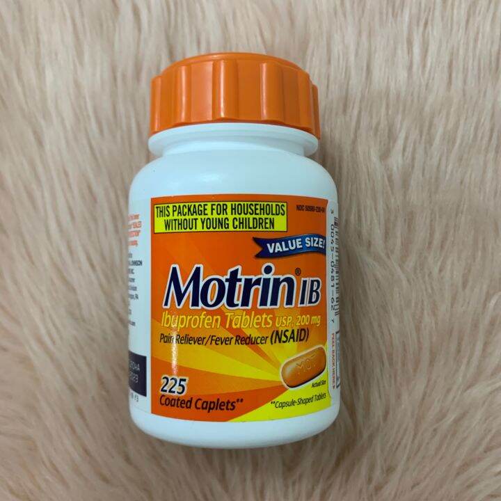 Motrin IB, 200mg Tablets for Fever,Muscle Aches,Headache & Back Pain ...