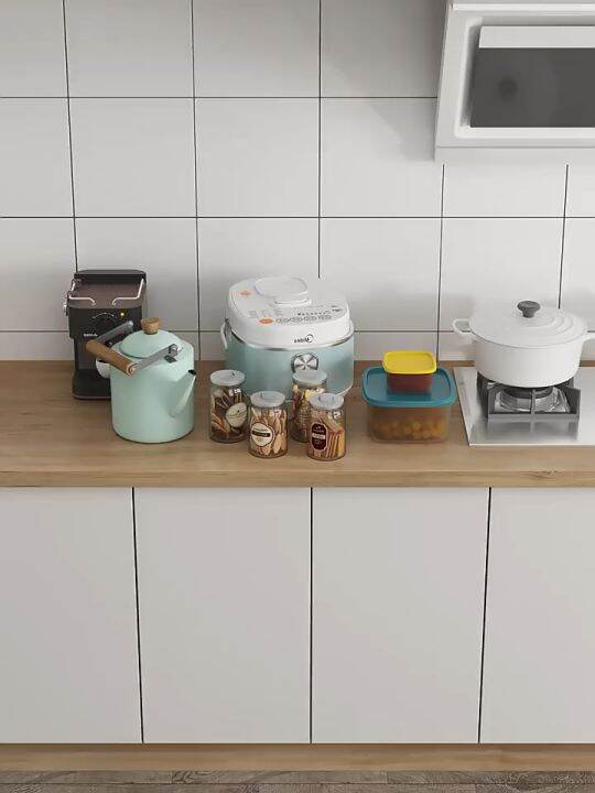 LOKE Kitchen/Balcony Trolley Storage Cabinet Rack - Carbon Steel Frame ...