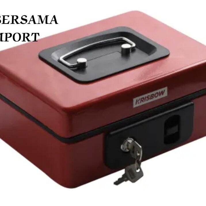 Cash Box Double Lock 20x15x9/Box Besi/Brankas Kecil KRISBOW | Lazada ...