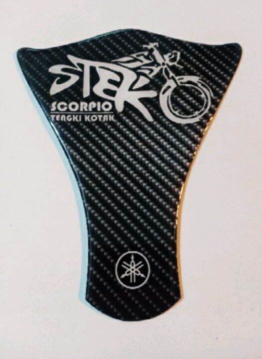 Emblem resin timbul embos logo stiker lambang YAMAHA scorpio STEKO ...