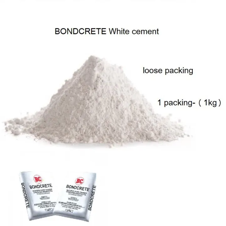 1KG PACK WHITE CEMENT/SIMEN PUTIH FOR PLASTERED WALL, FILL TILE GAPS ...