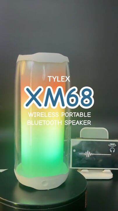 TYLEX XM68 Portable Bluetooth Speaker with LED Light AUX/USB/Bluetooth v5.0/MicroSD | Lazada PH