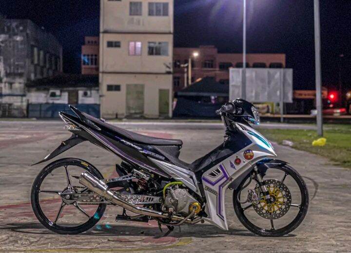 COVERSET LC V1 HITAM PUTIH EXCITER PURPLE ROBOT CUSTOM | Lazada