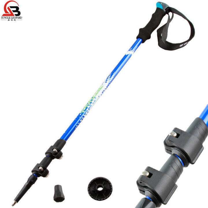 Outdoor 7075 Aluminum Alloy Outer Lock Foldable Alpenstock Walking ...