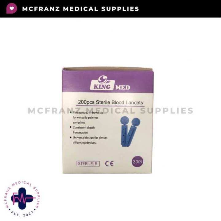 King Med Blood Lancet G30 (200pcs/bx) | Lazada PH
