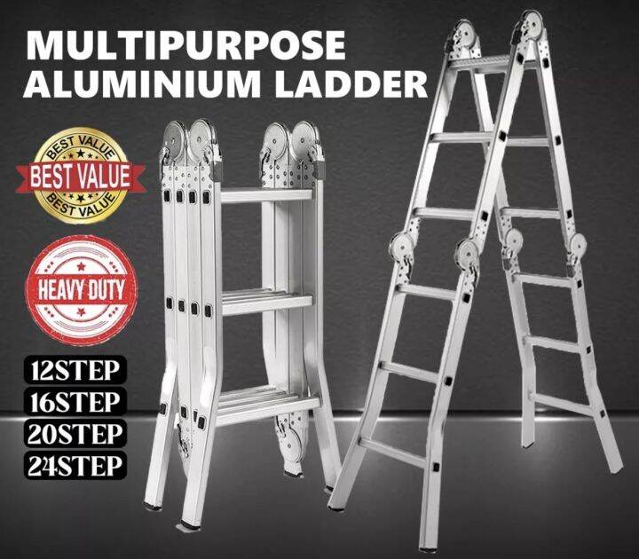 Heavy Duty Multi Purpose Ladder - Tangga Lipat 8FT, 12FT, 14FT, 16FT ...