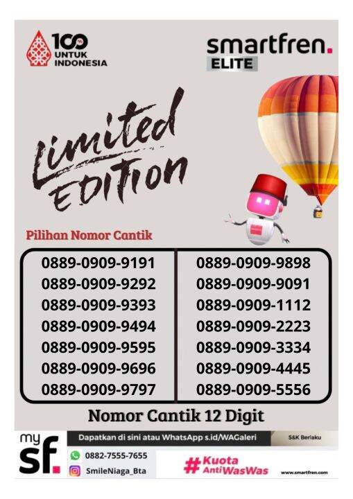 NOMOR CANTIK SMARTFREN BISA REQUEST + SUDAH INCLUDE KUOTA 1 BULAN ...