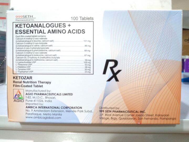 Ketozar 100 pcs Ketoanalogues Essential Amino Acids | Lazada PH