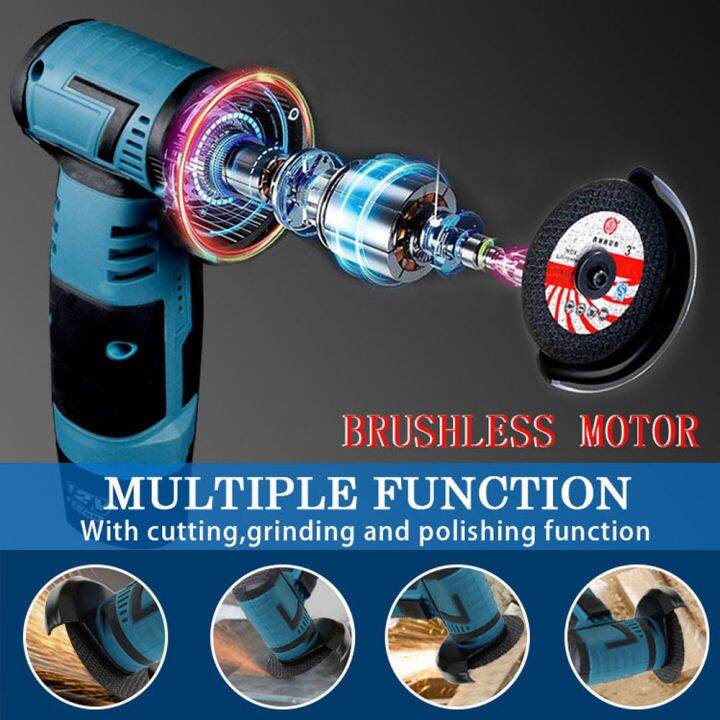 12V Penggiling Sudut Mini Brushless Angle Grinder Listrik 19500Rpm ...