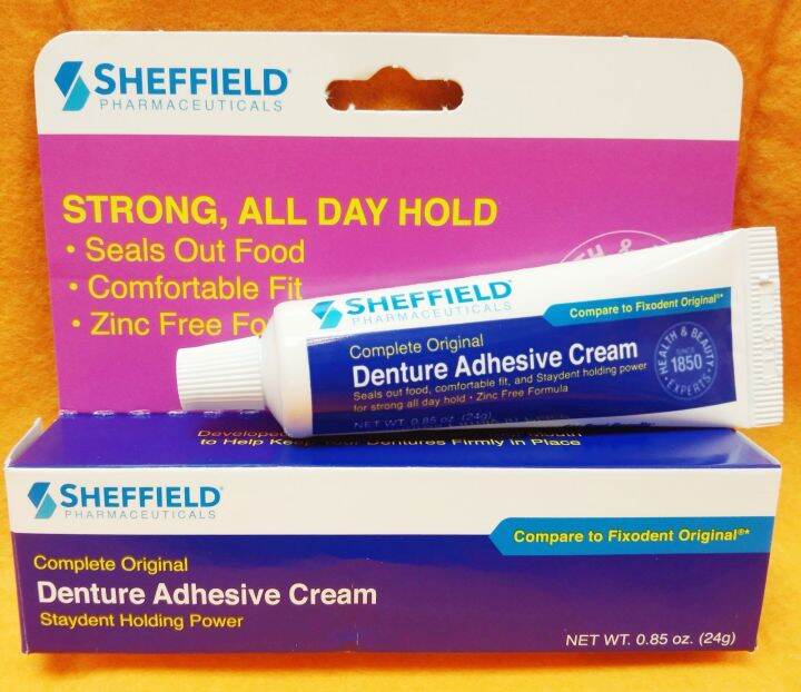Sheffield Denture Adhesive Cream (24g) | Lazada PH