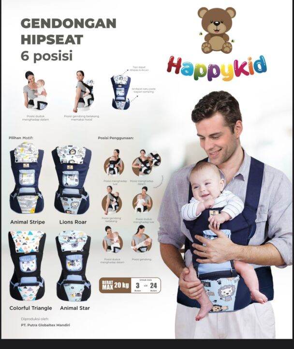Gendongan Hip Seat 6 Posisi Happy Baby / Gendongan Bayi Hipseat | Lazada Indonesia