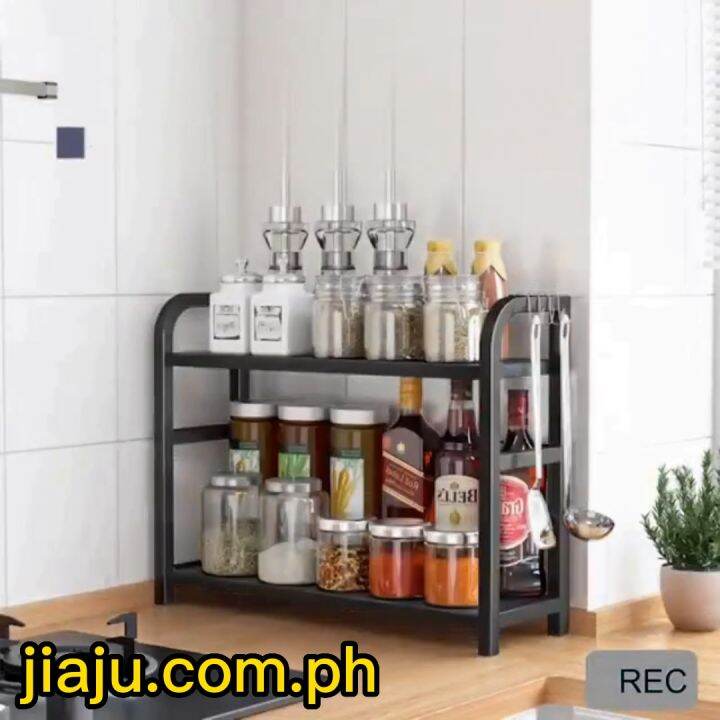 2 and 3 Tier Spice Rack Condiment Seasoning Storage Organizer For ...