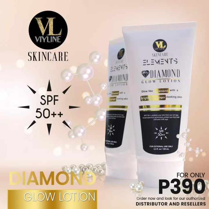 VIYLine Skincare Diamond Glow Lotion with SPF 50++🖤 | Lazada PH
