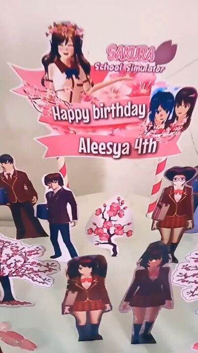 Topper Cake Sakura School Simulator Bisa Request Nama Gambar | Lazada ...