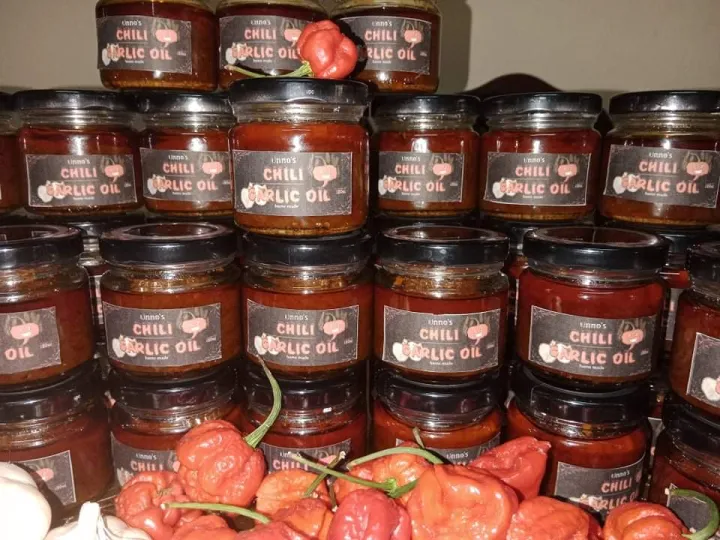 MLP Kitchen Product/Carolina Reaper Homemade Chili Garlic Oil/Unno's ...