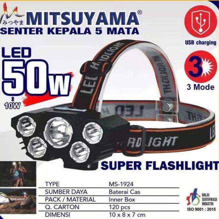 senter kepala 5 mata senter mitsuyama ms 1924 50w senter kepala ...