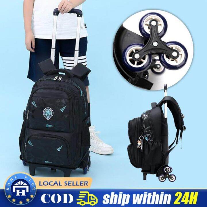 ZIRANYU School Bag Trolley Bag for Boys Kids School Wheeled Bags on ...