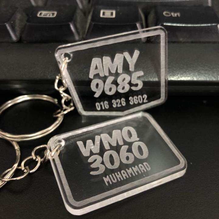 Keychain Nombor Plate Engraving Nama Keychain Nama Custom - HIGH ...