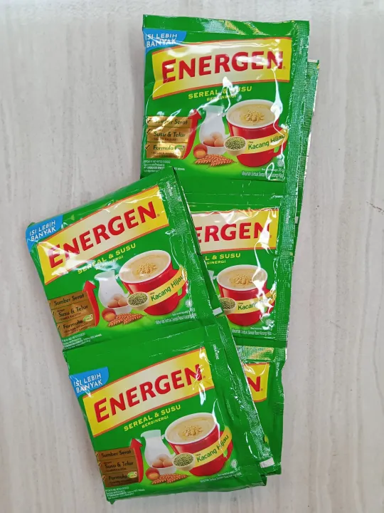 Energen Kacang Hijau Kemasan Baru 1 renceng isi 10 sachet 35gram | Lazada Indonesia