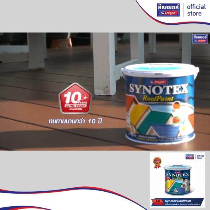 Beger เบเยอร์ ซินโนเท็กซ์ รูฟเพ้นท์ สีทาหลังคา ชนิดกึ่งเงากึ่งด้าน ...