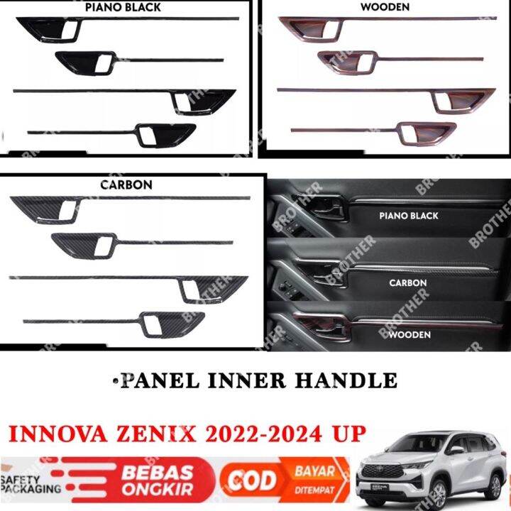 Panel Inner Handle Dalam Mobil Innova Zenix 2022 2023 2024 Hitam Wood ...