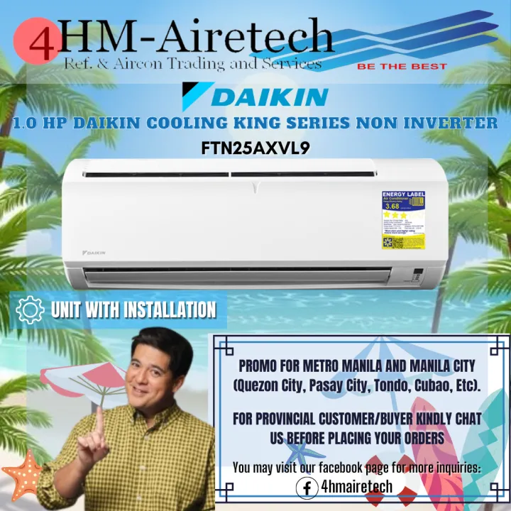 FOURHM DAIKIN 1.5 HP R32 D-SMART INDOOR SPLIT TYPE INVERTER AIRCON ...