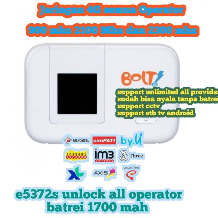 MODEM WIFI UNLOCK 4G ALL GSM BOLT E5372S | Lazada Indonesia