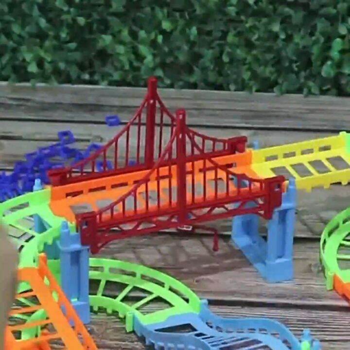 Mainan Anak Mobil Track Rel lengkap Rail Warna Warni Rapid Track Bisa ...