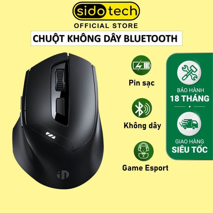 Chuột máy tính bluetooth không dây SIDOTECH DR01 thiết kế công thái học kết nối qua USB wireless ...