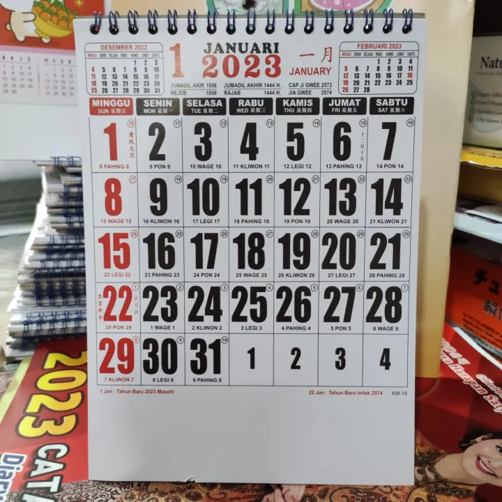 kalender meja standar angka,, angka lebih jelas dan besar | Lazada ...