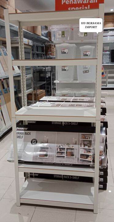 KRISBOW Rak Penyimpanan 5 Tingkat 80x37x183Cm/Rak Barang/Rak Gudang ...