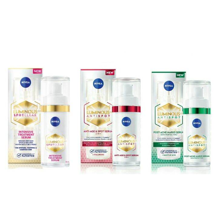NIVEA Luminous630 SpotClear Intensive Treatment Serum/Anti Spot Anti ...