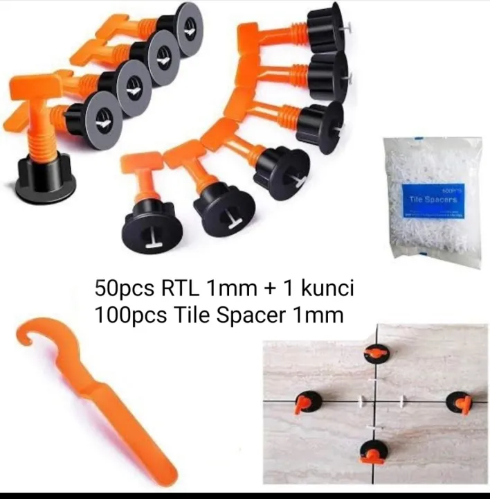 Reuseable Tile Leveling 1mm tile spacer 1mm - alat perata keramik nat ...