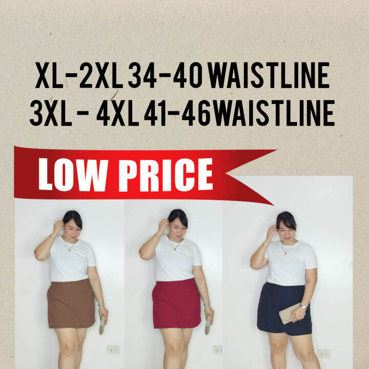 Plus size skirt short comfy airy & light (xl-xxl 34-40 waistline / 3 ...