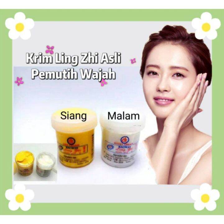 Local Seller 【Asli Indonesia】Cream Whitening Ling Zhi (Day and Night ...