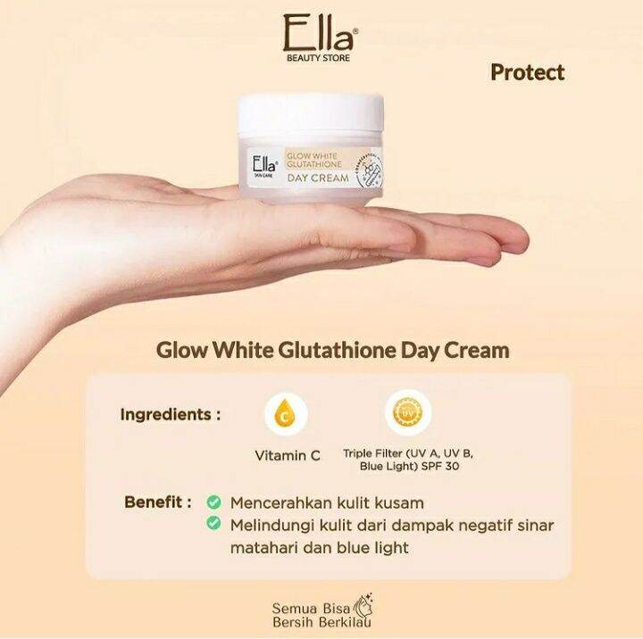 Ella Skincare Glow White Glutathione Day Cream | Lazada Indonesia