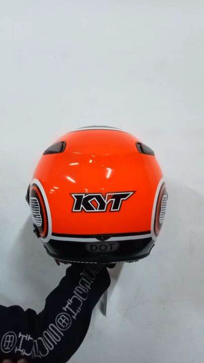 HELM KYT ELSICO SUPER FLUO #1 RED FLUO KYT RETRO RED FLUO ORIGINAL ...